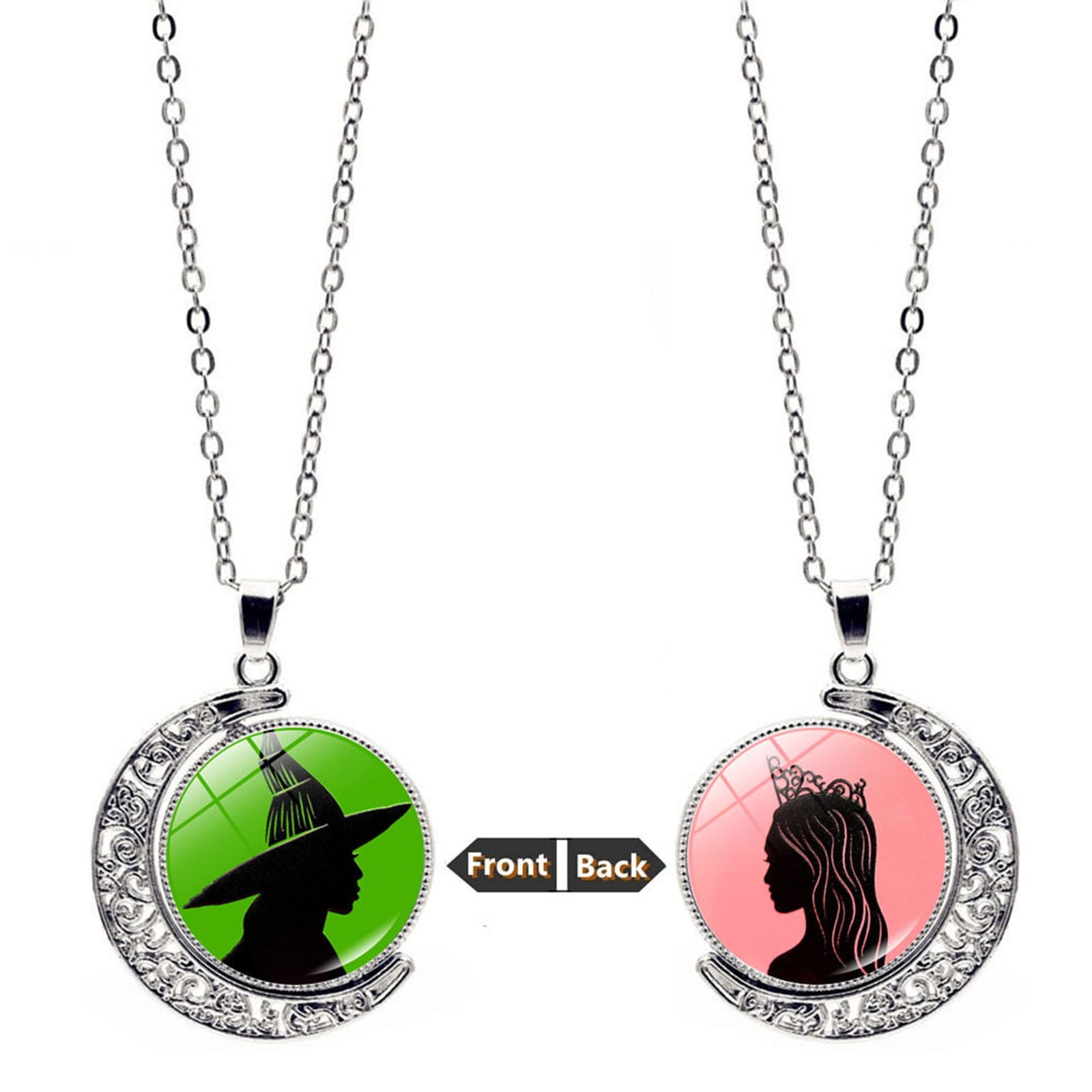 Wicked Elphaba Glinda Friendship Necklace for Best Friends Gifts Wicked ...