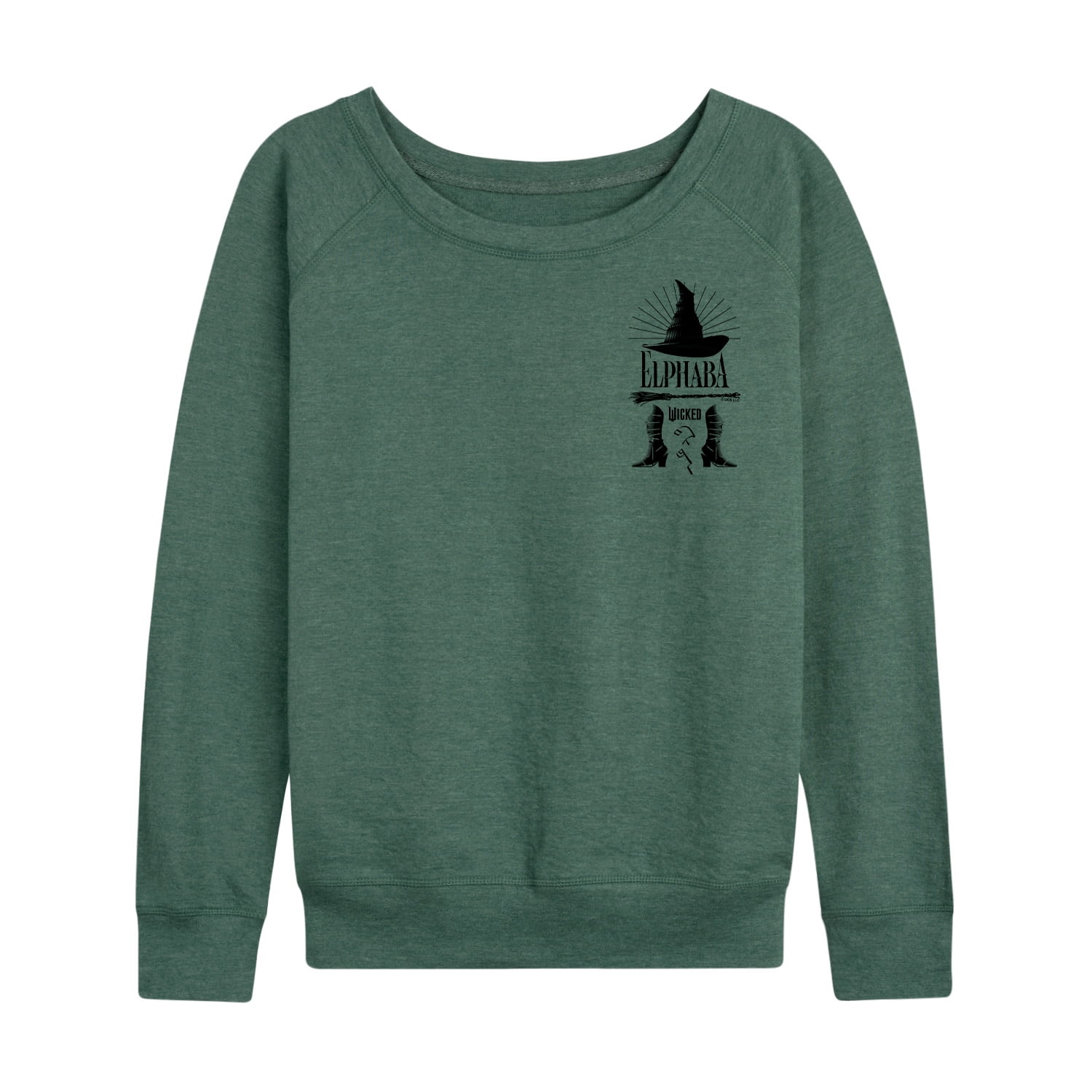 Wicked - Elphaba Hat And Shoes - Women's French Terry Pullover ...