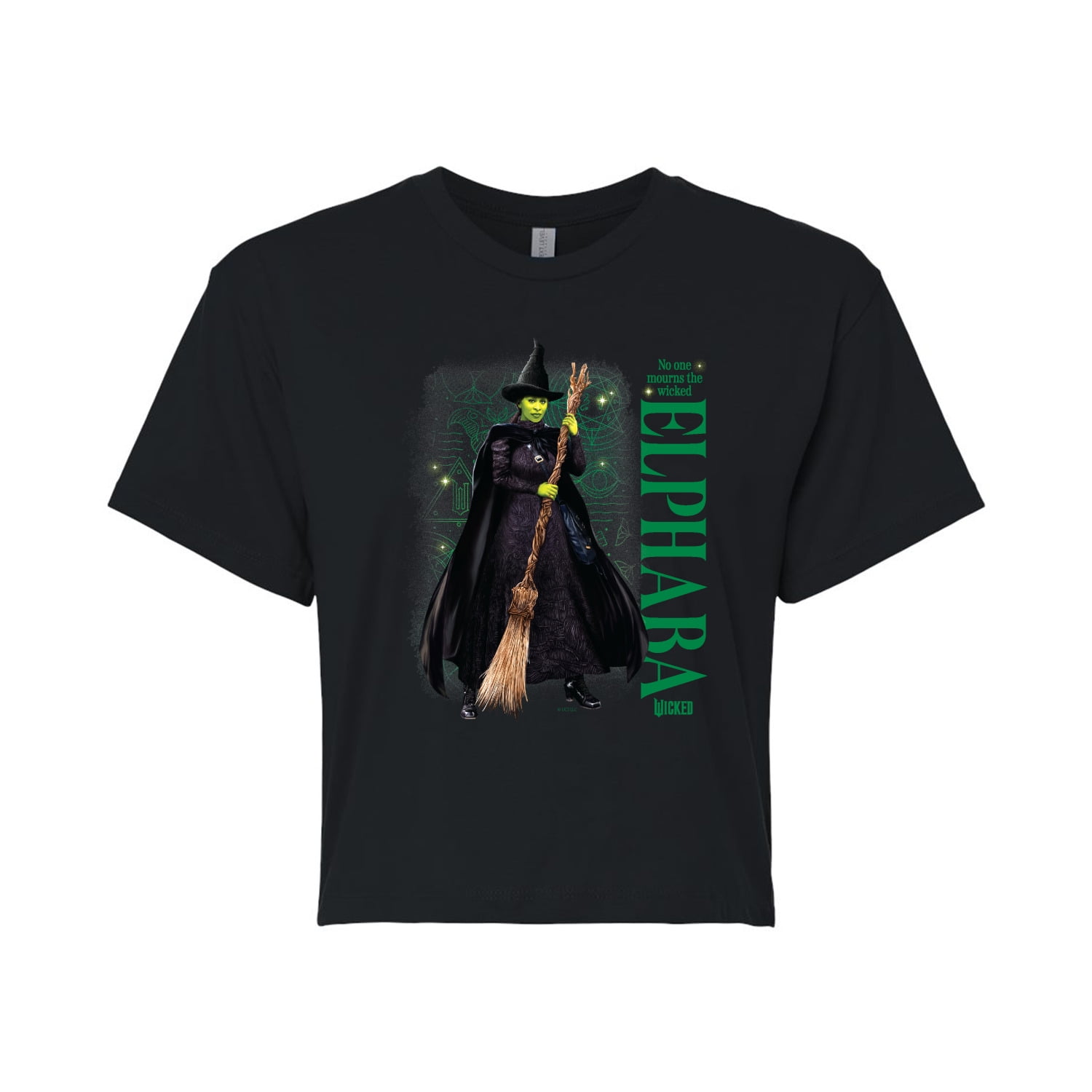 Wicked - Elphaba No One Mourns The Wicked - Juniors Cropped Graphic T ...
