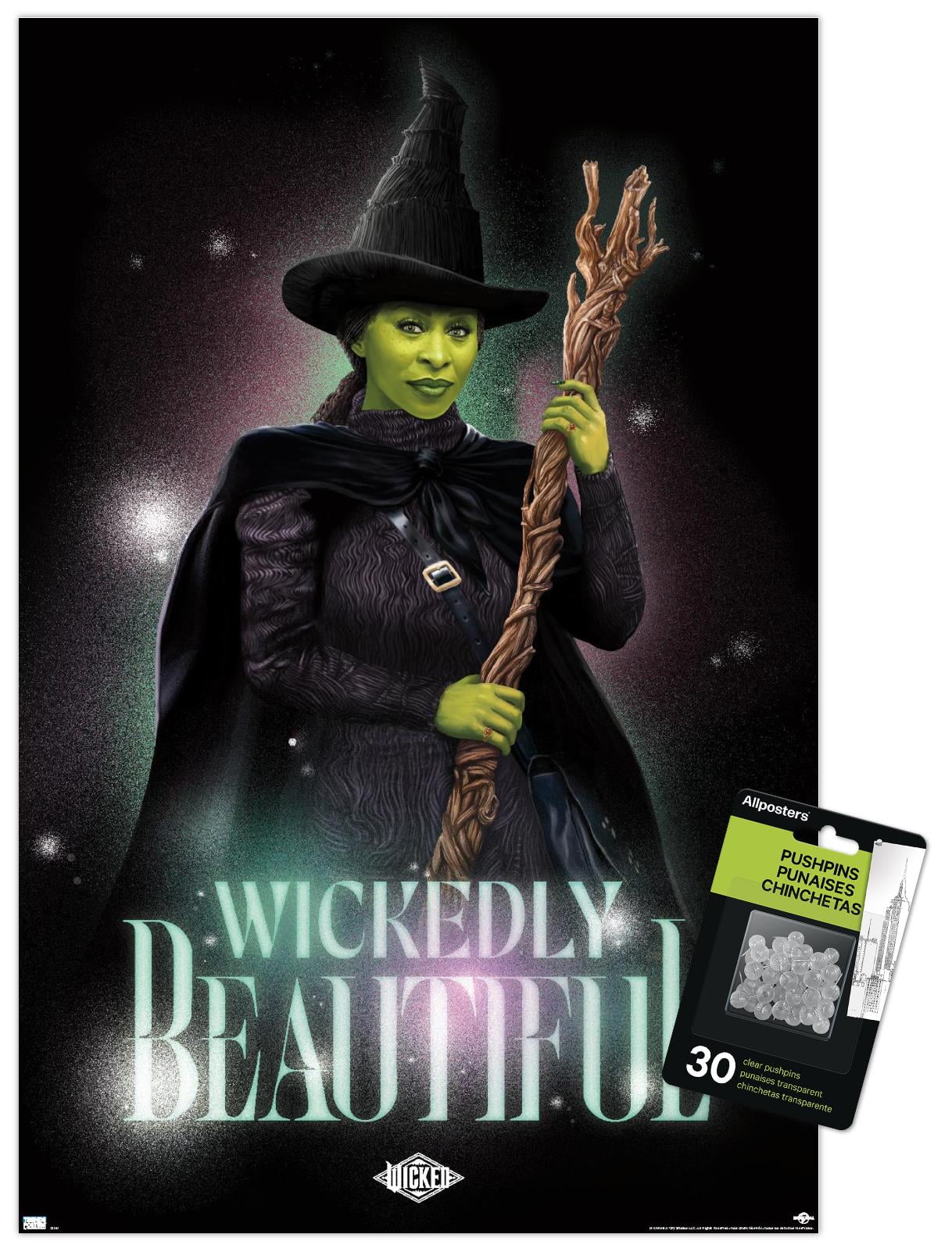 Wicked - Elphaba Wickedly Beautiful Wall Poster with Push Pins, 14.725 ...