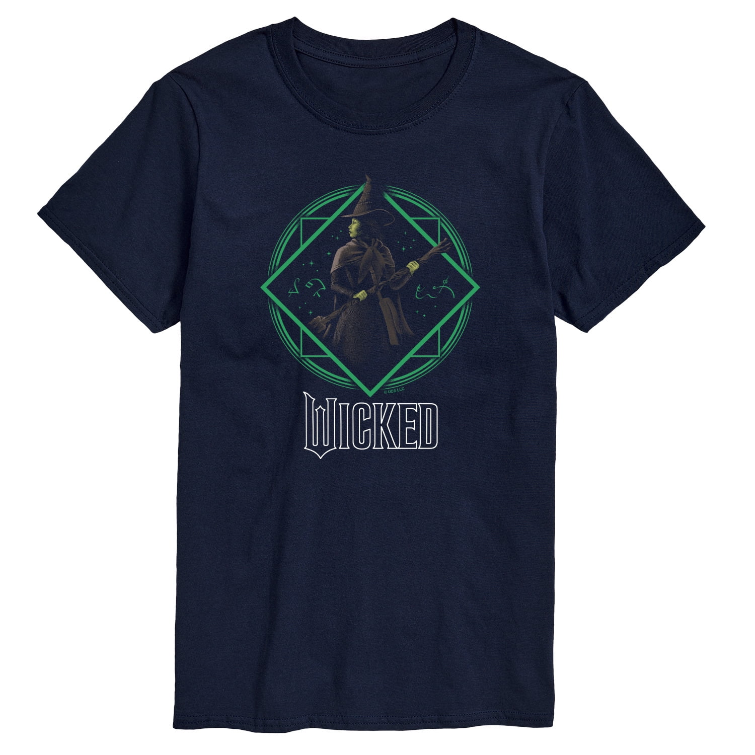 Wicked - Elphaba With Broomstick - Men's Short Sleeve Graphic T-Shirt ...