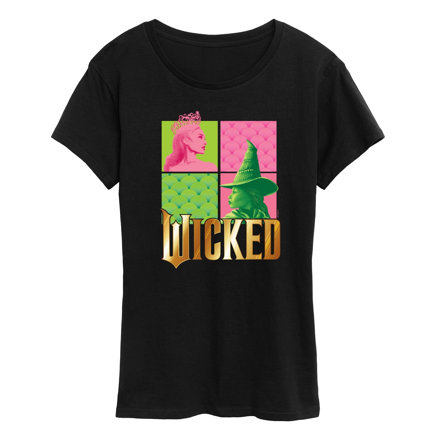 Wicked - Elphaba and Glinda Logo - Women's Short Sleeve Graphic T-Shirt ...