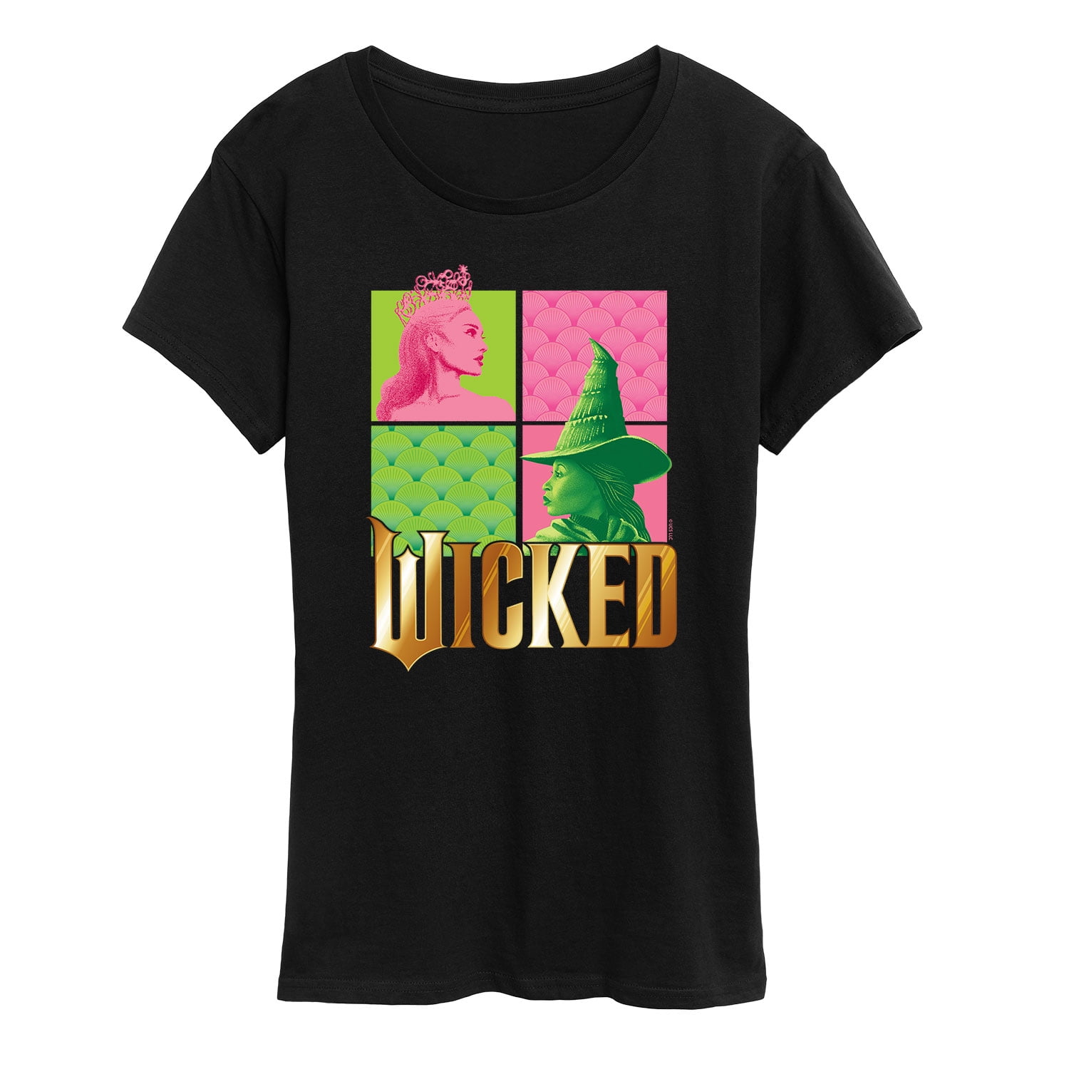 Wicked - Elphaba and Glinda Logo - Women's Short Sleeve Graphic T-Shirt ...