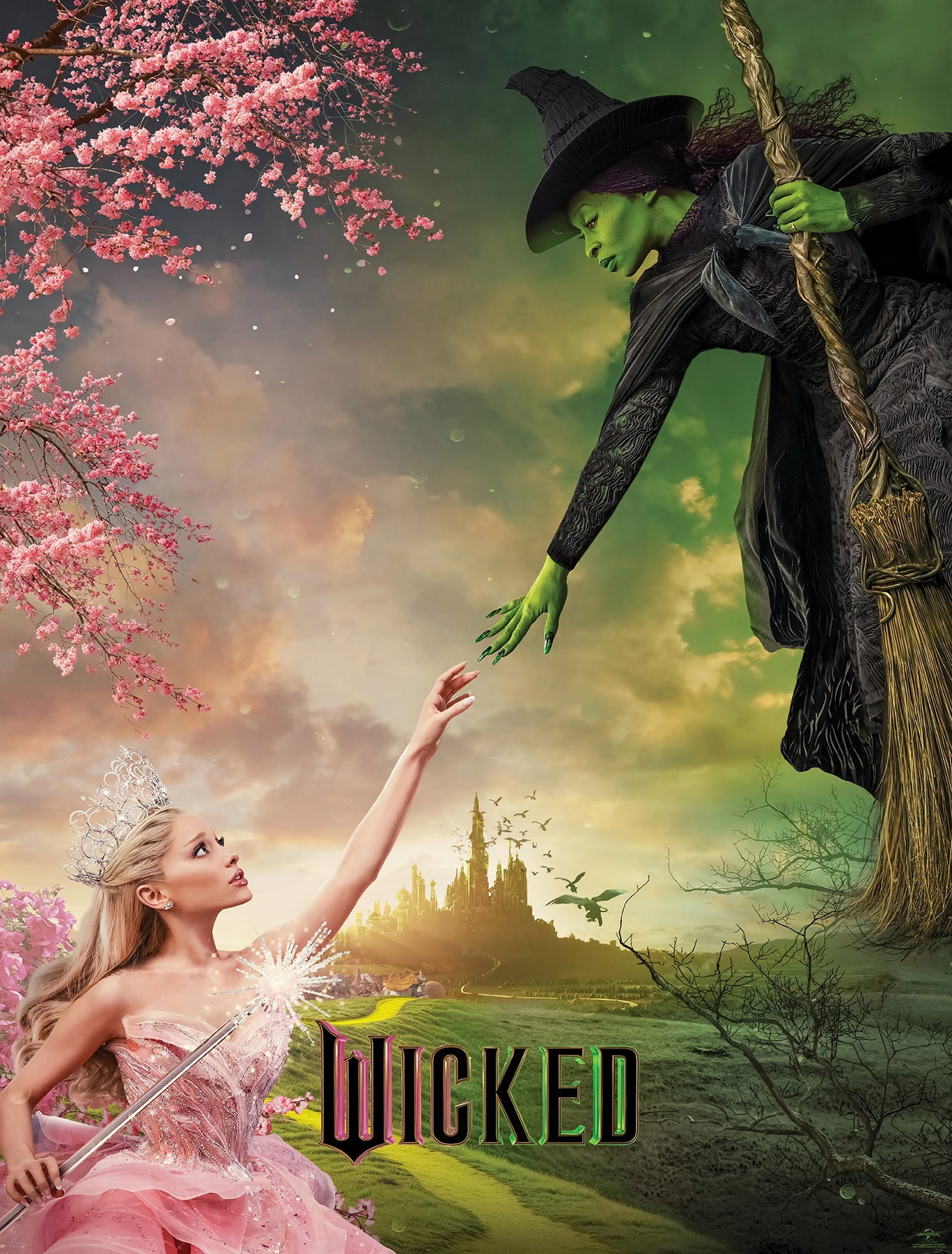 Wicked Elphaba and Glinda Peel & Stick Wall Mural - Walmart.com