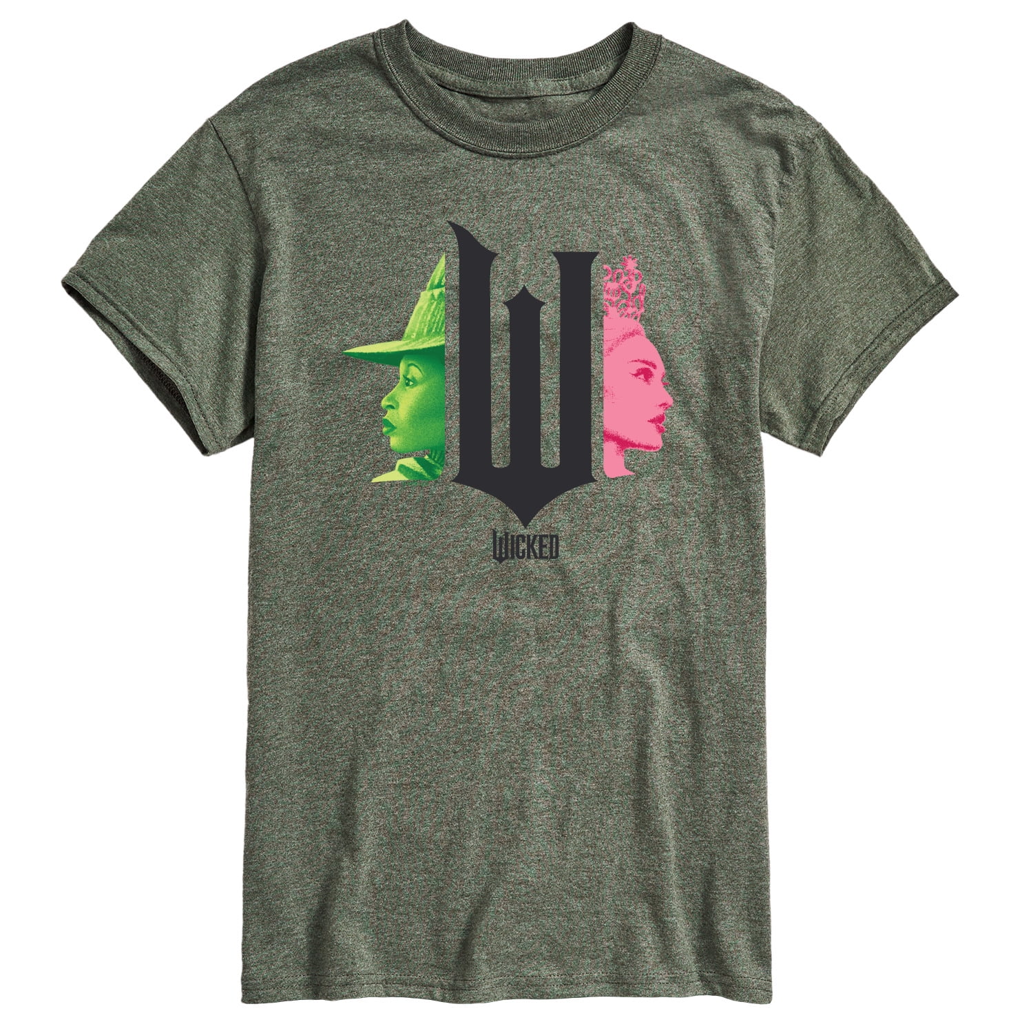 Wicked - Elphaba and Glinda Side Profile - Men's Short Sleeve Graphic T ...