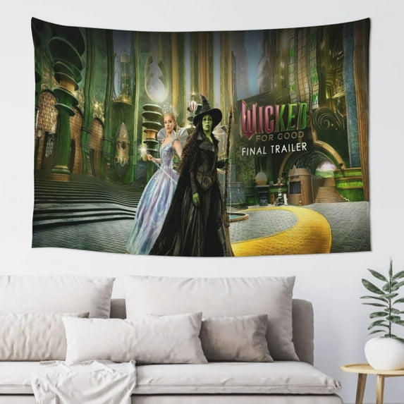 Wicked: F-or Go-od Glinda and Elphaba ThemeTapestry—A wall hanging ...