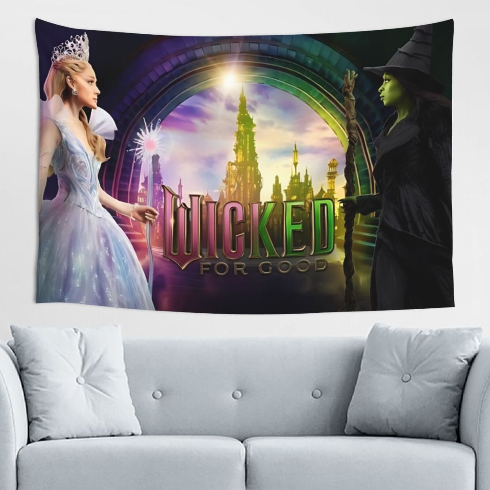 Wicked: F-or Go-od Glinda and Elphaba ThemeTapestry—A wall hanging ...