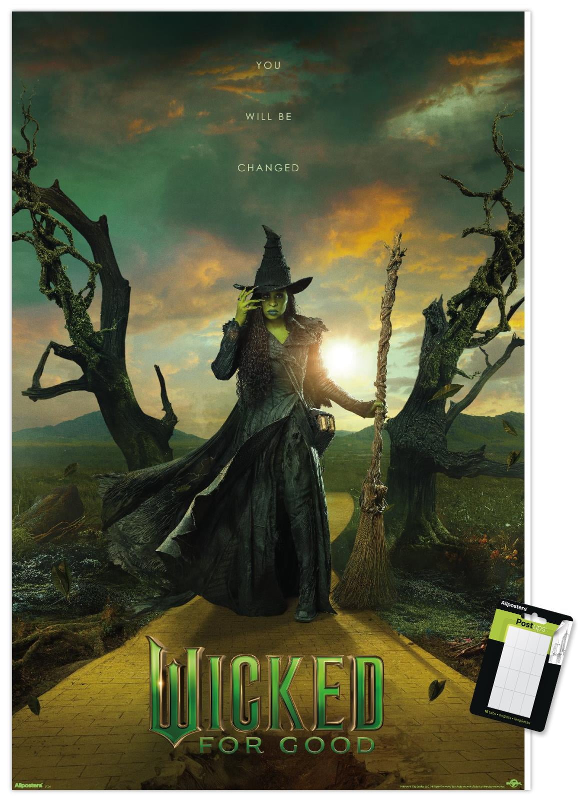 Wicked: For Good (2025) - Elphaba Thropp "W" Diptych One Sheet Wall ...
