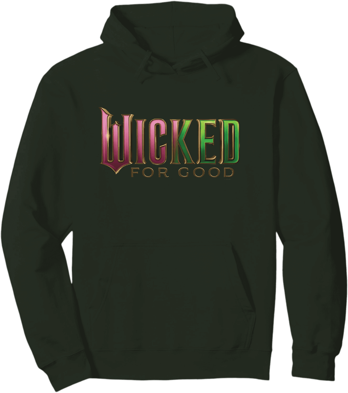 Wicked For Good Pink To Green Logo Pullover Unisex Hoodie ,Full Sizes S ...
