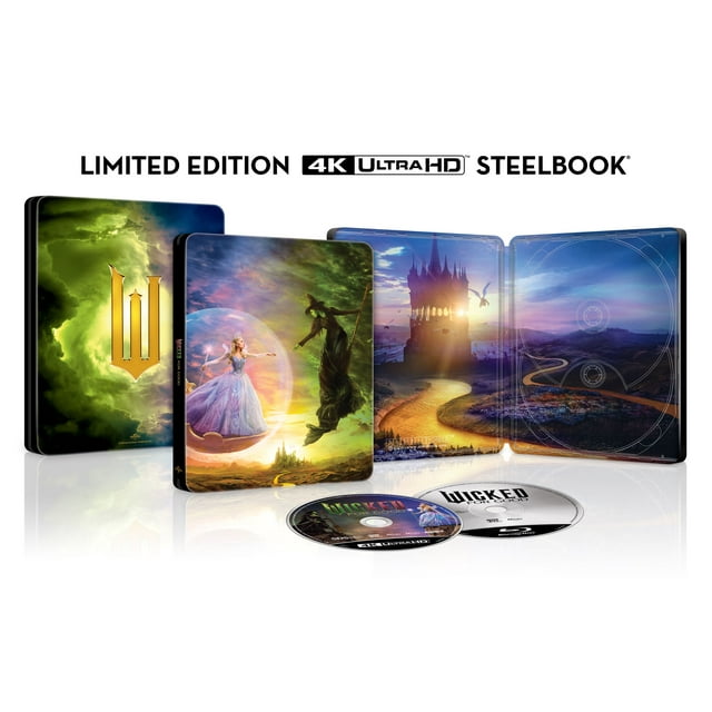 Wicked: For Good (Walmart Exclusive) (Steelbook) (4K Ultra HD + Blu-ray ...