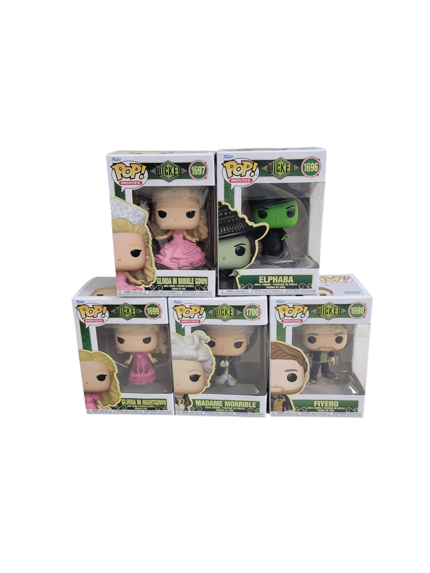 Wicked Funko Pop 5 Count With Elphaba, Fiyero, Madame Morrible, And ...