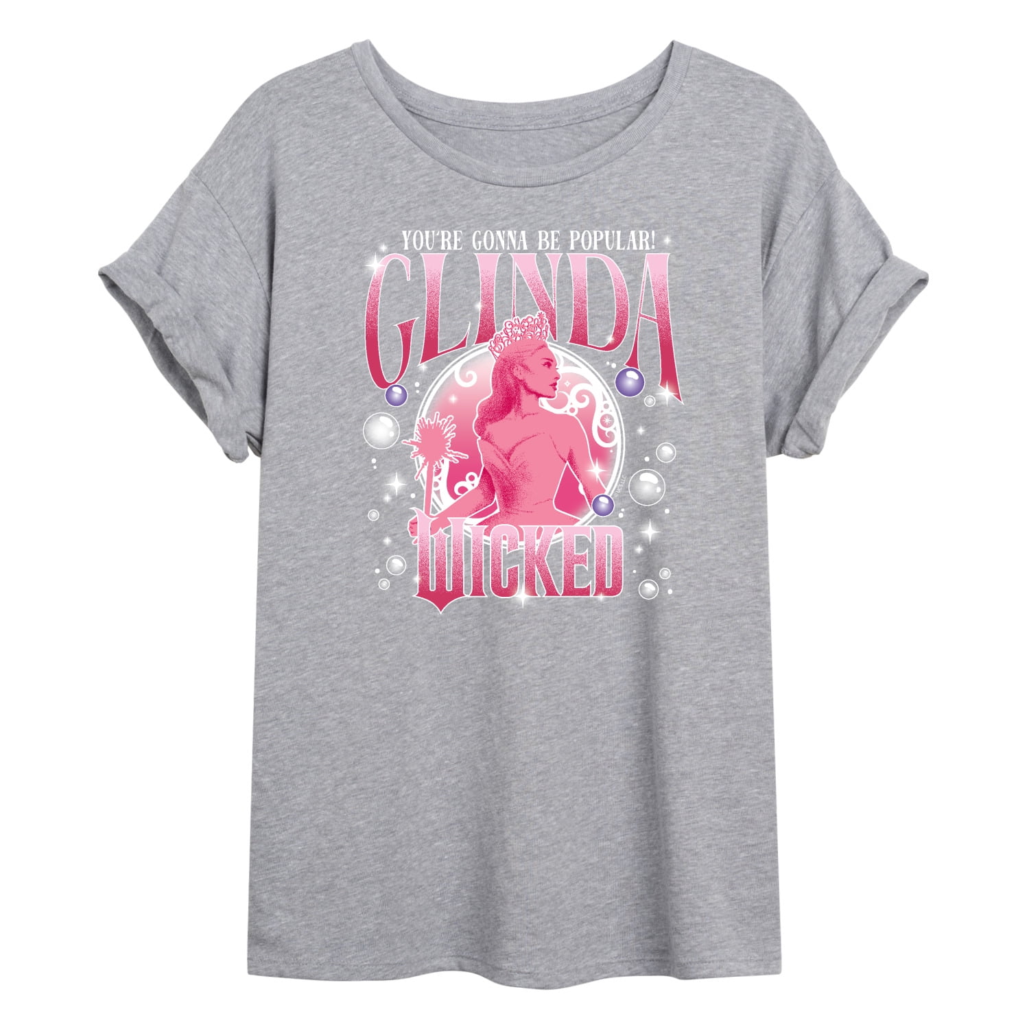 Wicked - Glinda You're Gonna Be Popular - Women's Oversized Graphic T ...