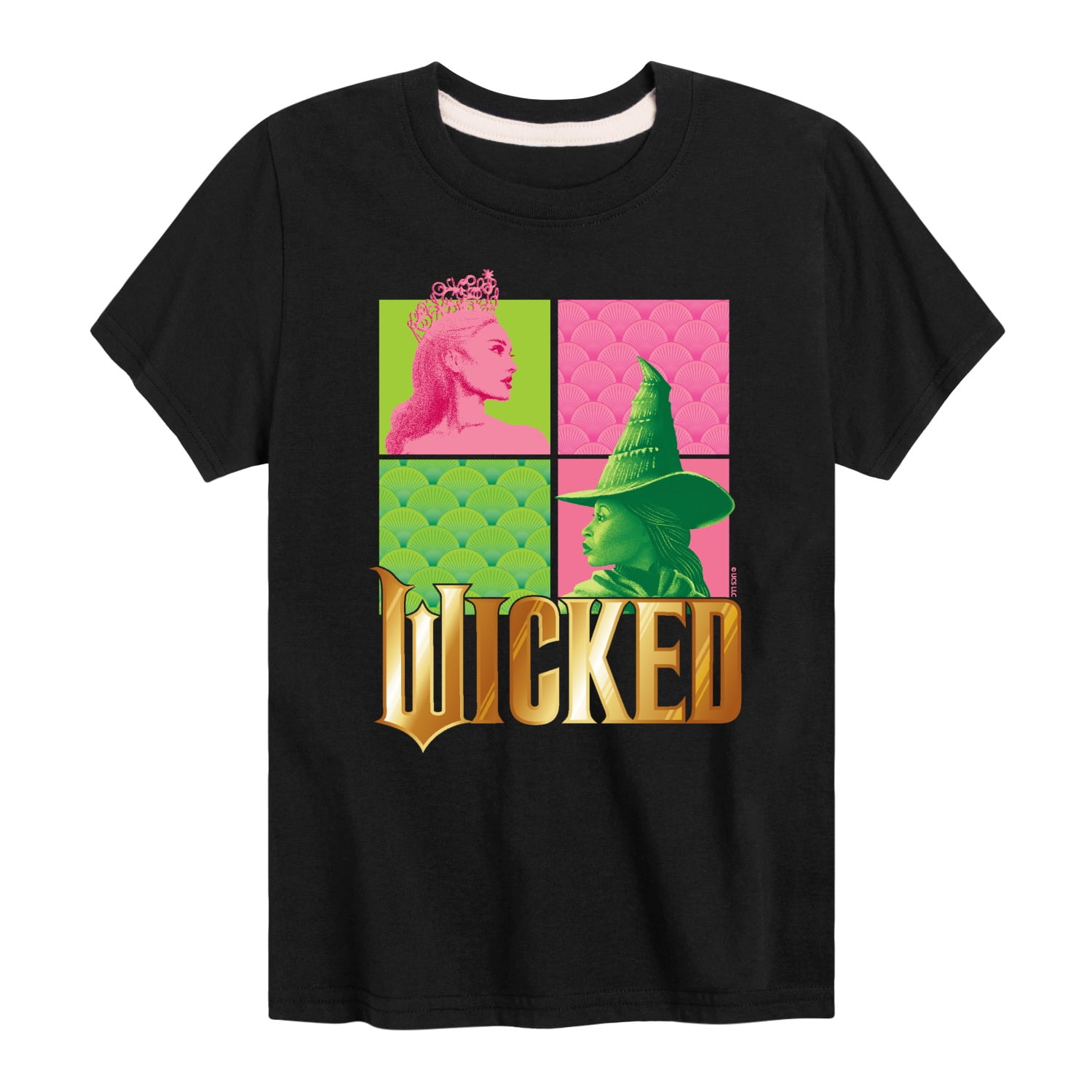 Wicked - Glinda and Elphaba Logo - Boys Toddler and Youth Short Sleeve ...