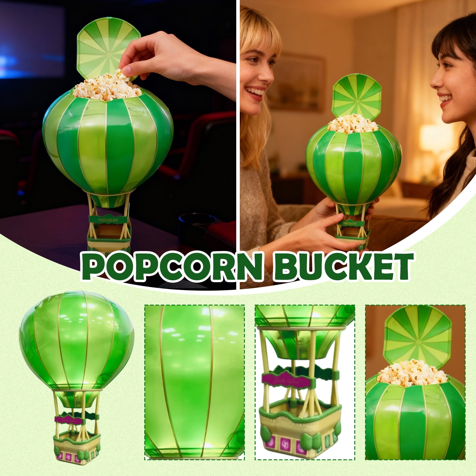 Wicked For Good 2025 Hot Air Balloon Popcorn Bucket,Fans Collectible ...