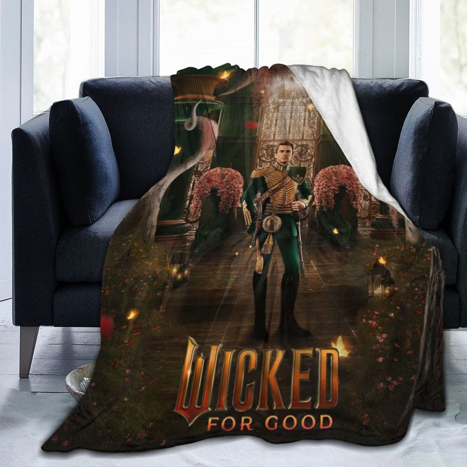 Wicked: For Good themed flannel blanket - featuring a vibrant Prince ...