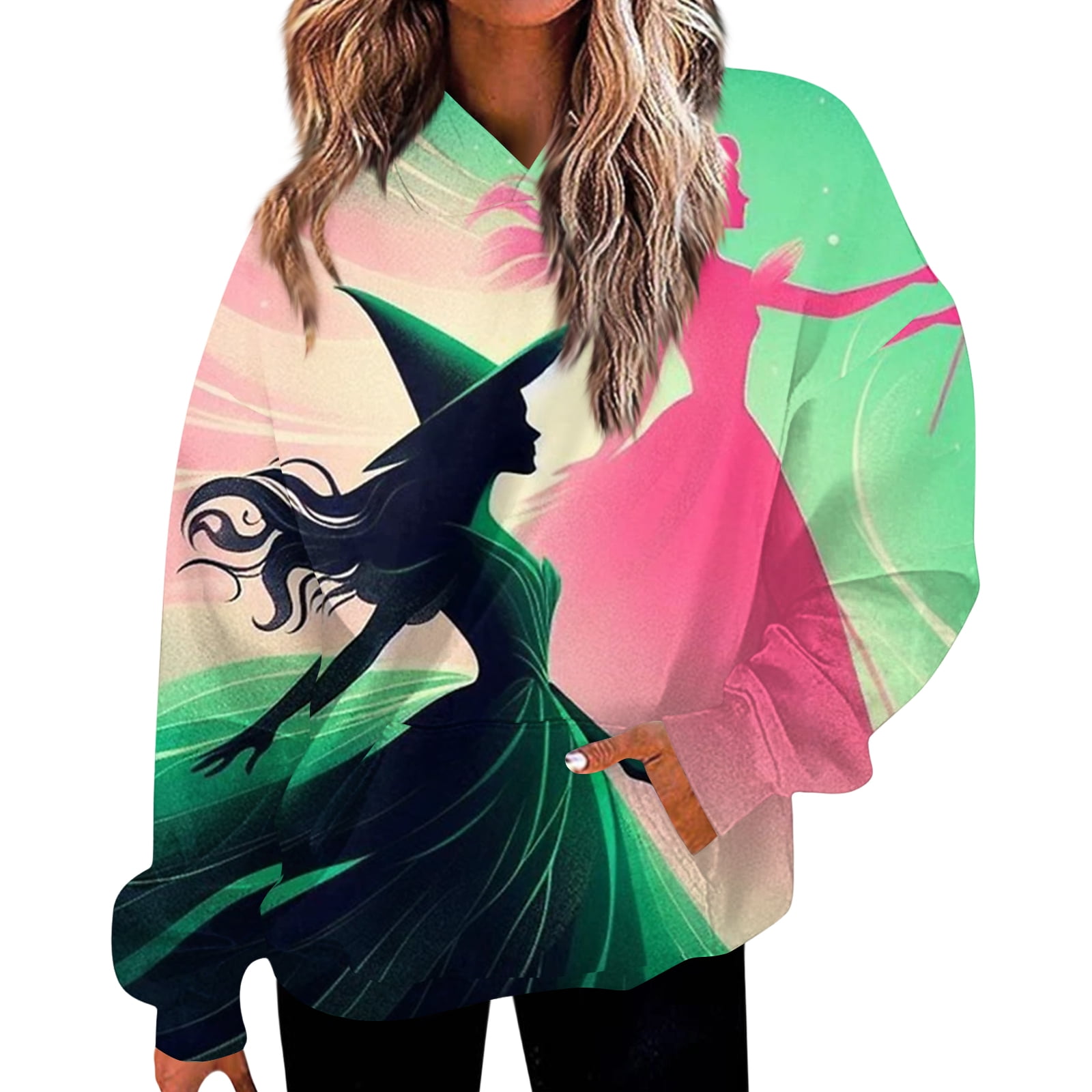 Wicked Hoodie for Women Plus Size Pink Goes Good with Green Wicked ...