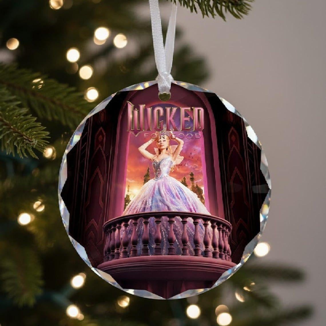 Wicked Inspired Ornament, Glinda Glass Keepsake, Broadway Musical ...