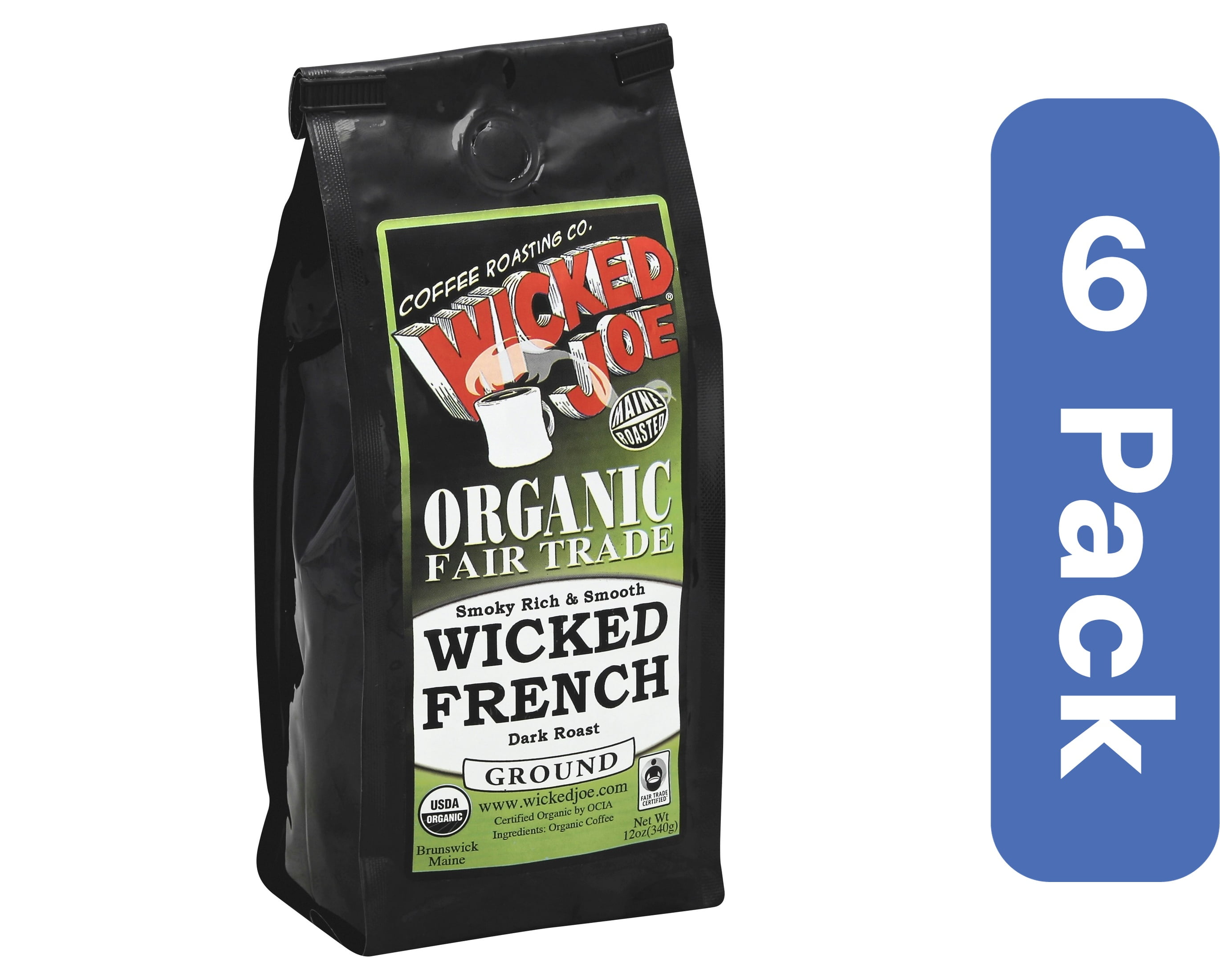 Wicked Joe Coffee Coffee Wicked French Whole Bean (Pack of 6) - Walmart.com