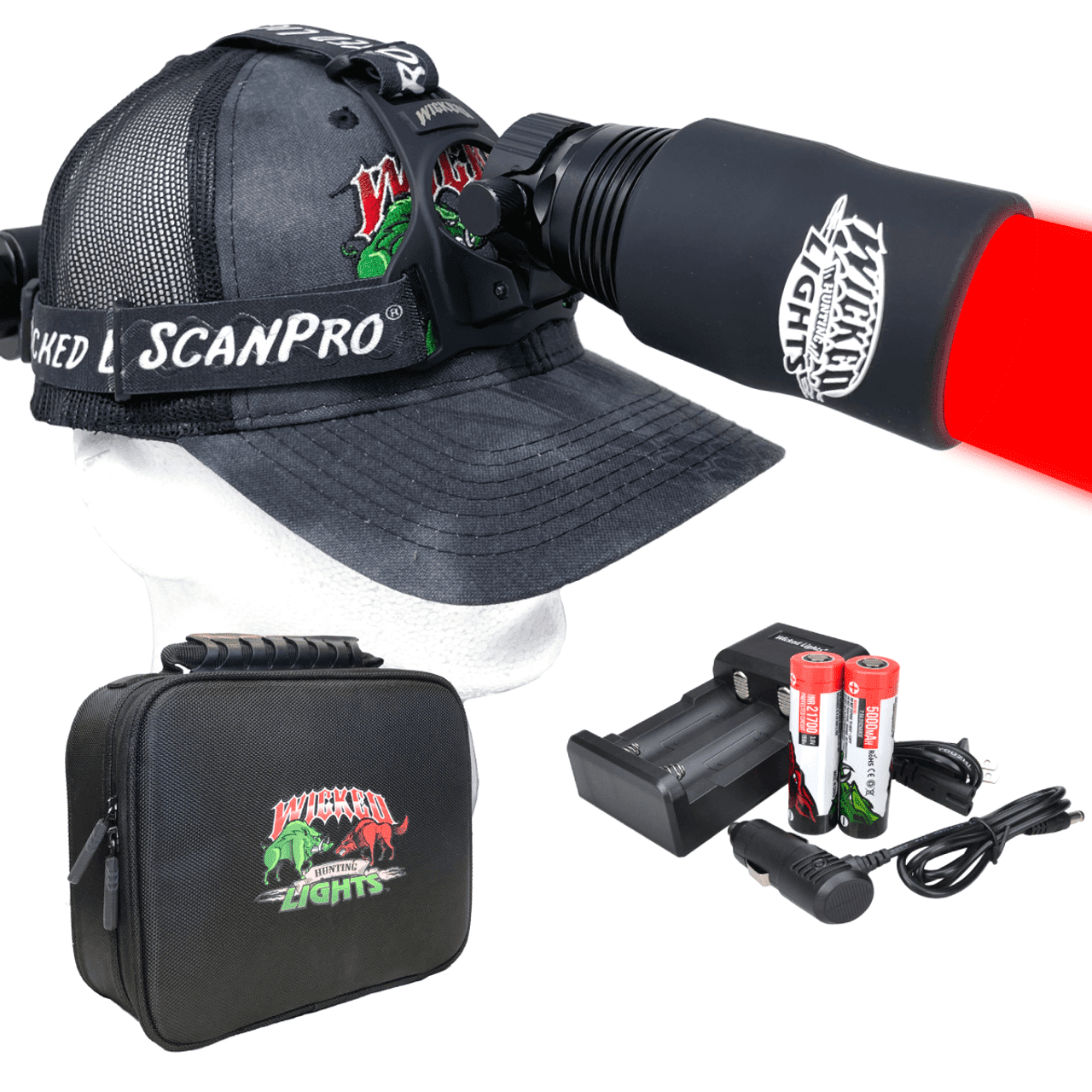 Wicked Lights® ScanPro® iC Gen4 Red LED Night Hunting Headlamp W2102 ...