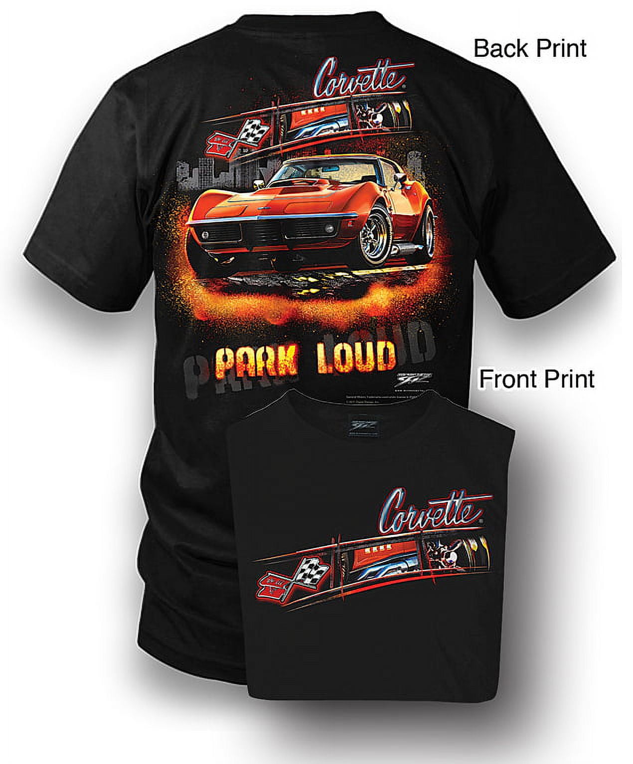 Wicked Metal Corvette shirt - Park Loud - 1969 Corvette shirt - Walmart.com