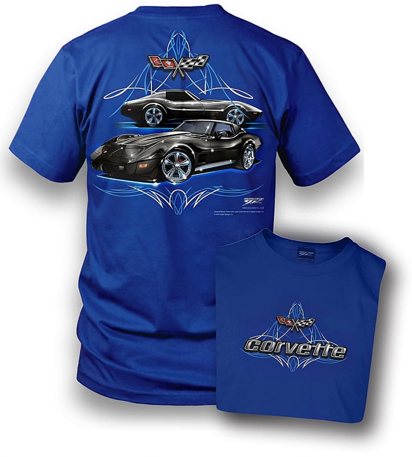 Wicked Metal Corvette shirt - Pinstripe - Corvette C3 shirt, Blue ...