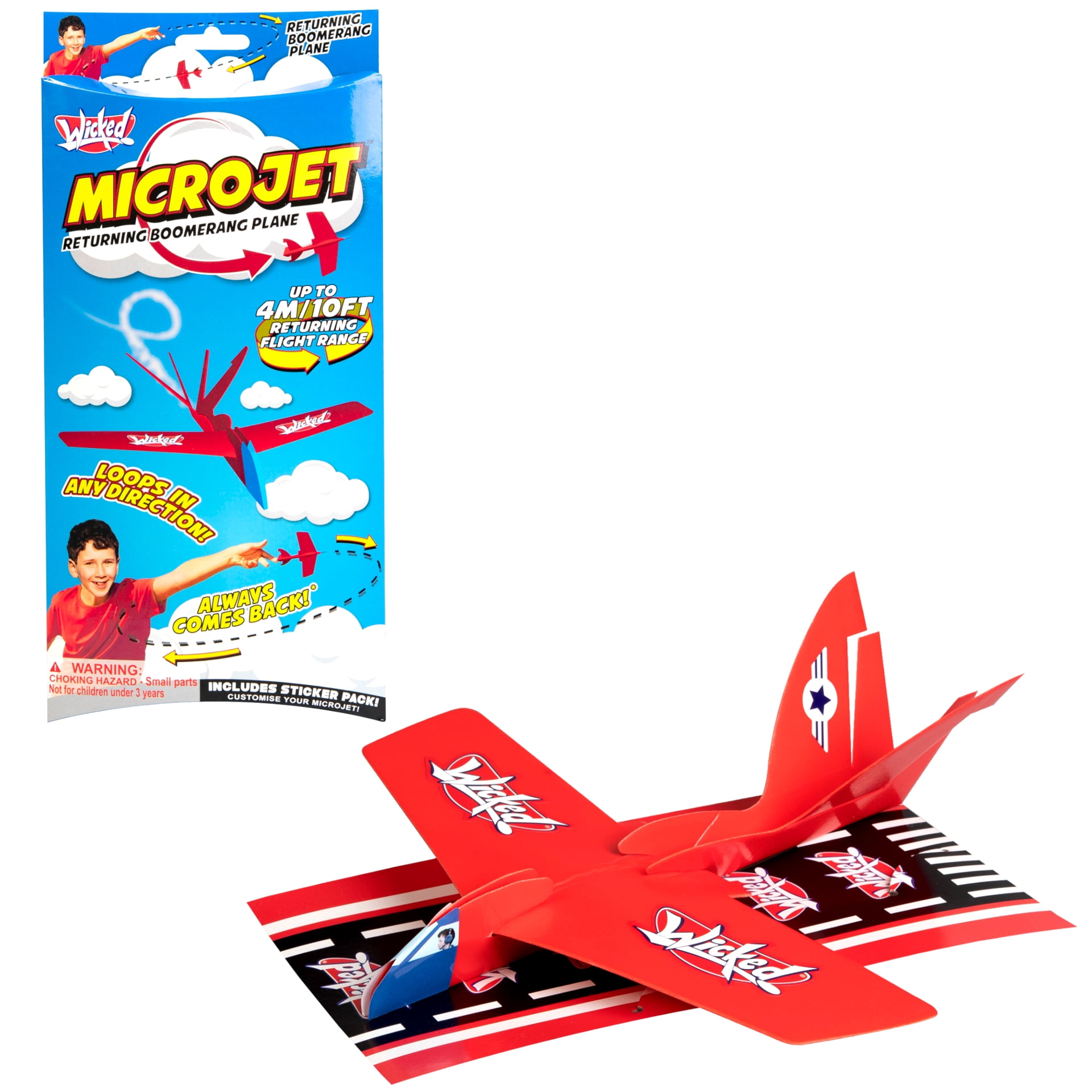 Wicked MicroJet - Returing Boomerang Plane! Up To 10Ft/4M Returning ...