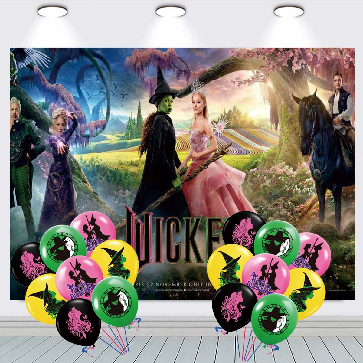 Wicked Movie Balloons Taspestry Backdrop Banner Wall Decor Party ...