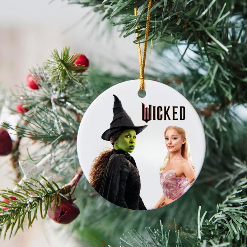 Wicked Movie Ceramic Ornament, Elphaba Glinda Live Action Christmas ...