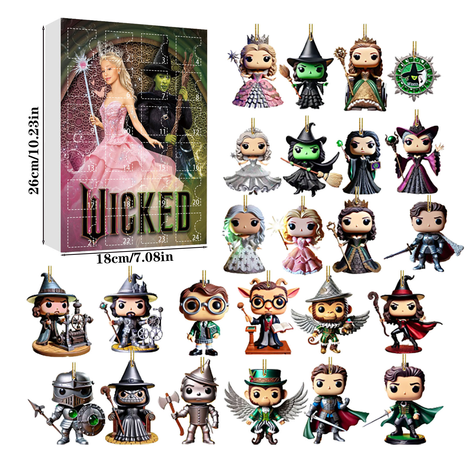 Wicked Musical Advent Calendar 2025 - 24 Unique Acrylic Collectible ...