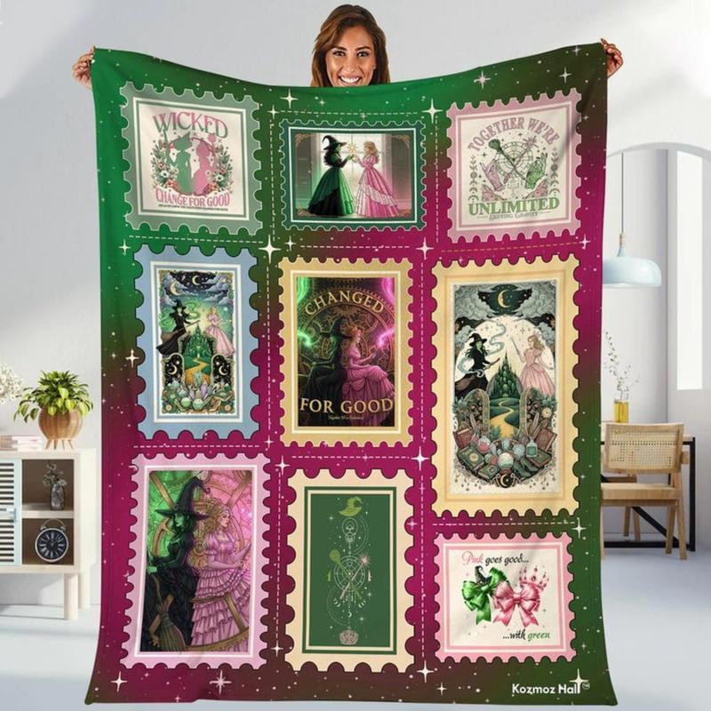 Wicked Musical Stamp Blanket, Changed For Good, Wicked The Musical ...