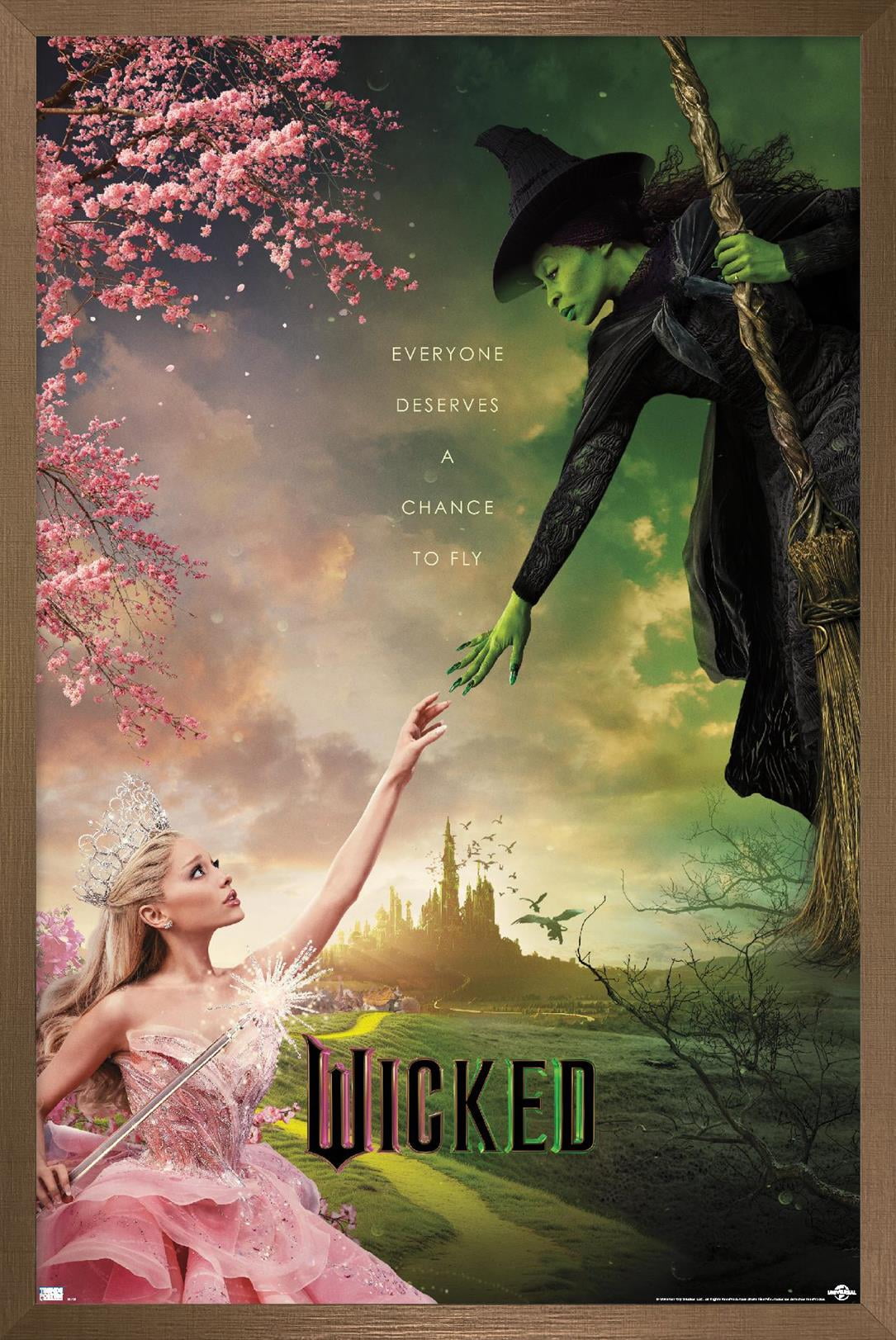 Wicked - One Sheet Wall Poster, 14.725" x 22.375" Framed - Walmart ...