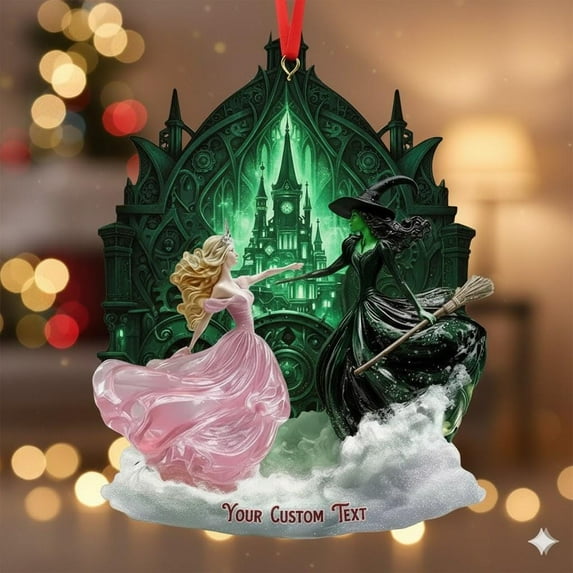 Wicked Ornament 2025, Defying Gravity Emerald Castle Ornament, Broadway ...