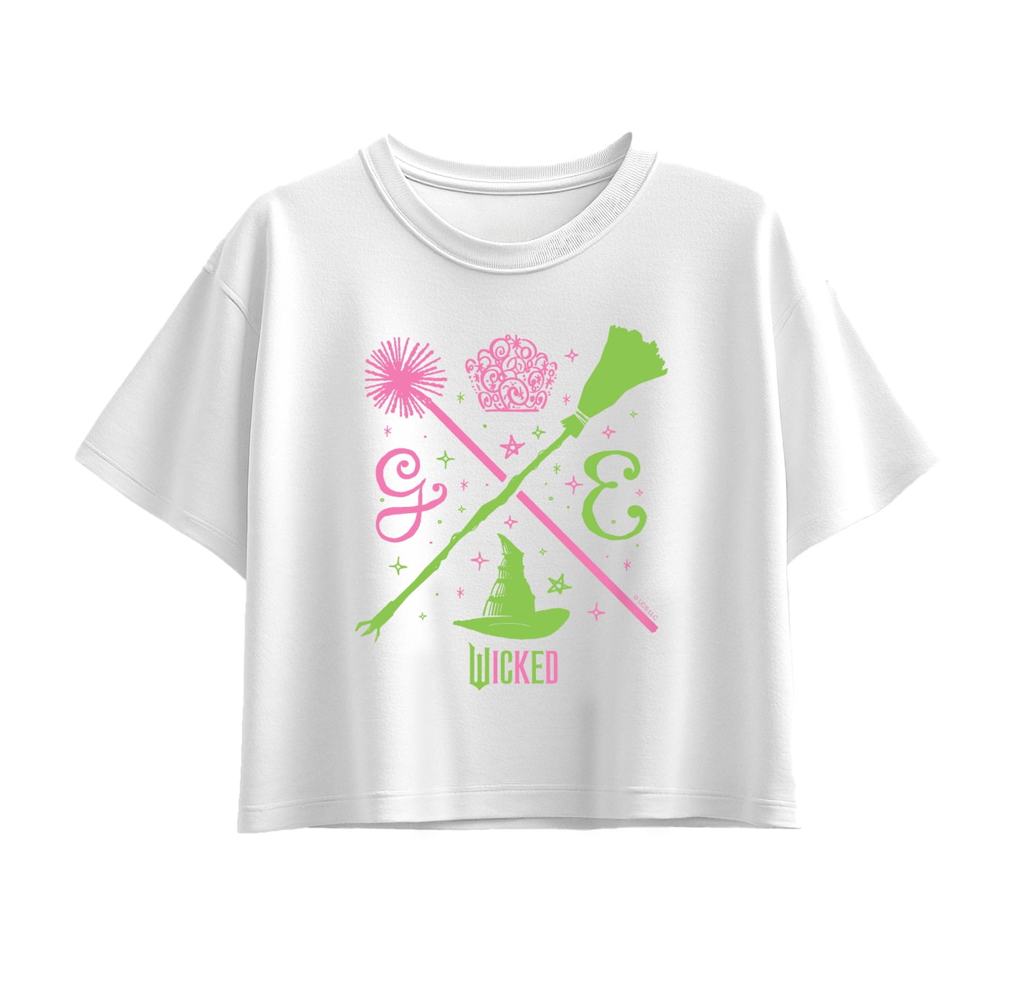 Wicked: Part 1 - Glinda and Elphaba Icons - Youth Girl Short Sleeve ...