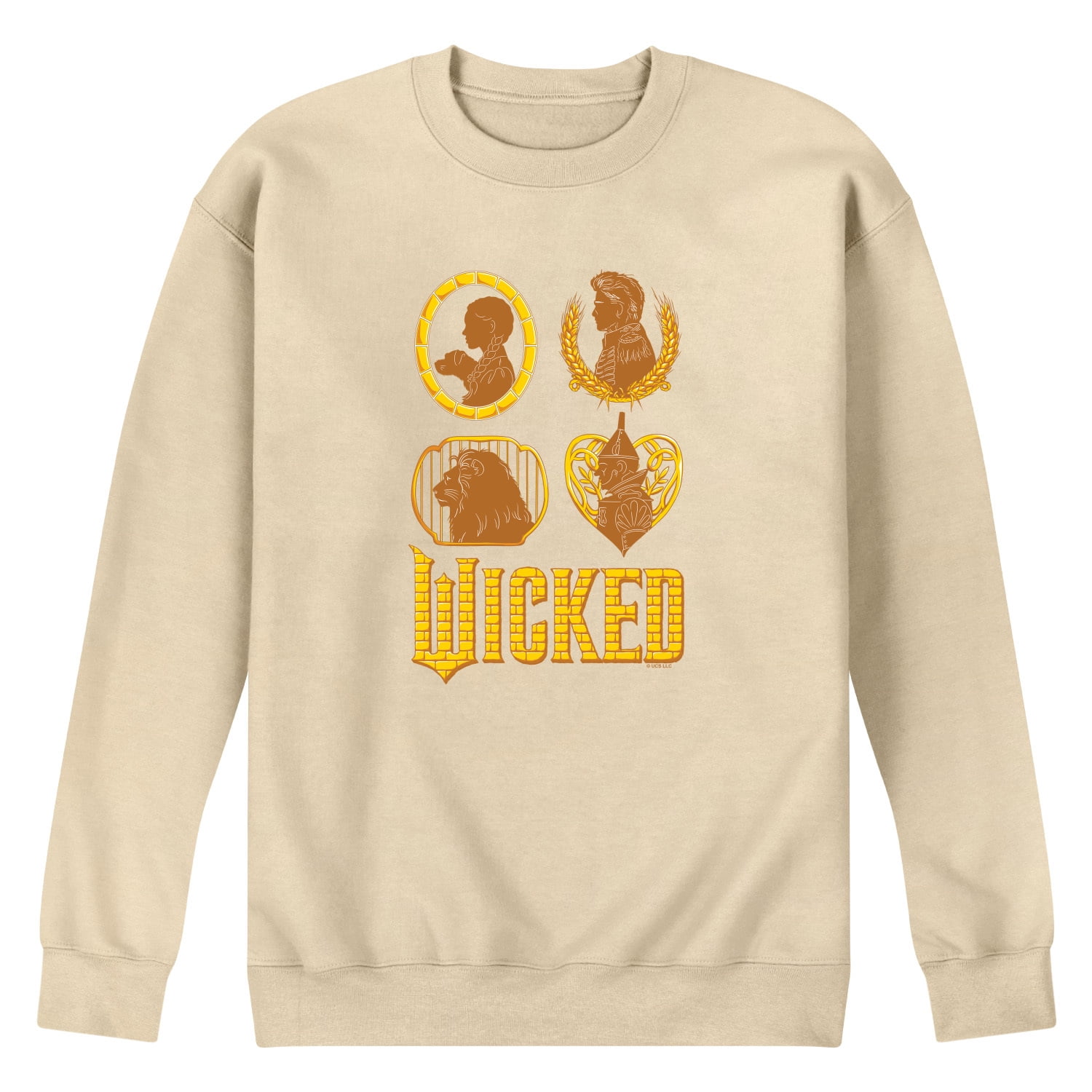 Wicked: Part 2 - Dorthy And Friends Logo - Men's Long Sleeve Crew ...