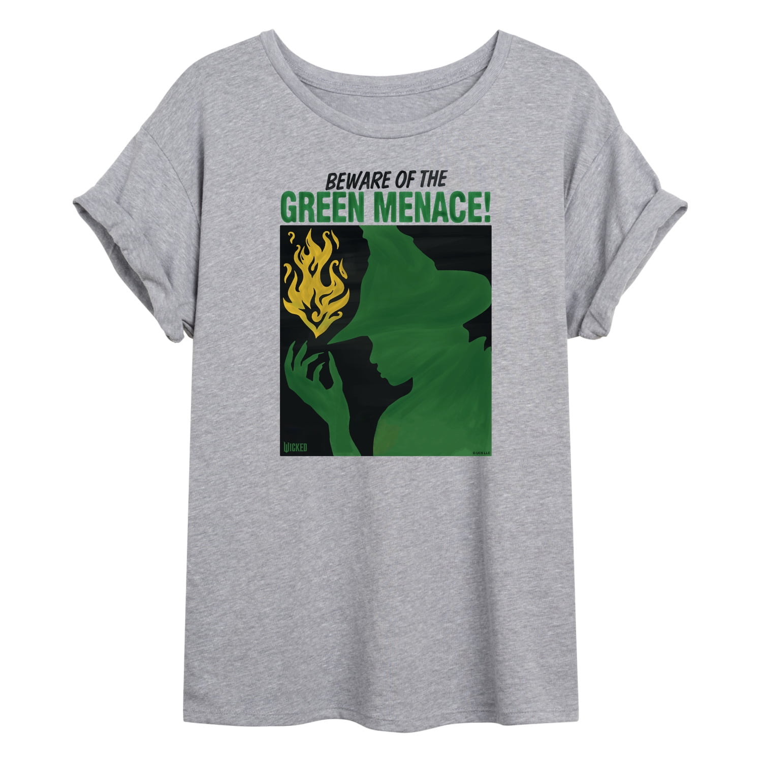 Wicked: Part 2 - Elphaba Green Menace - Women's Oversized Graphic T ...