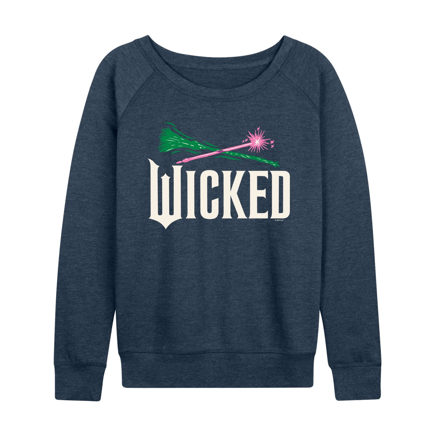 Wicked: Part 2 - Wand And Broomstick Logo - Women's French Terry Long ...