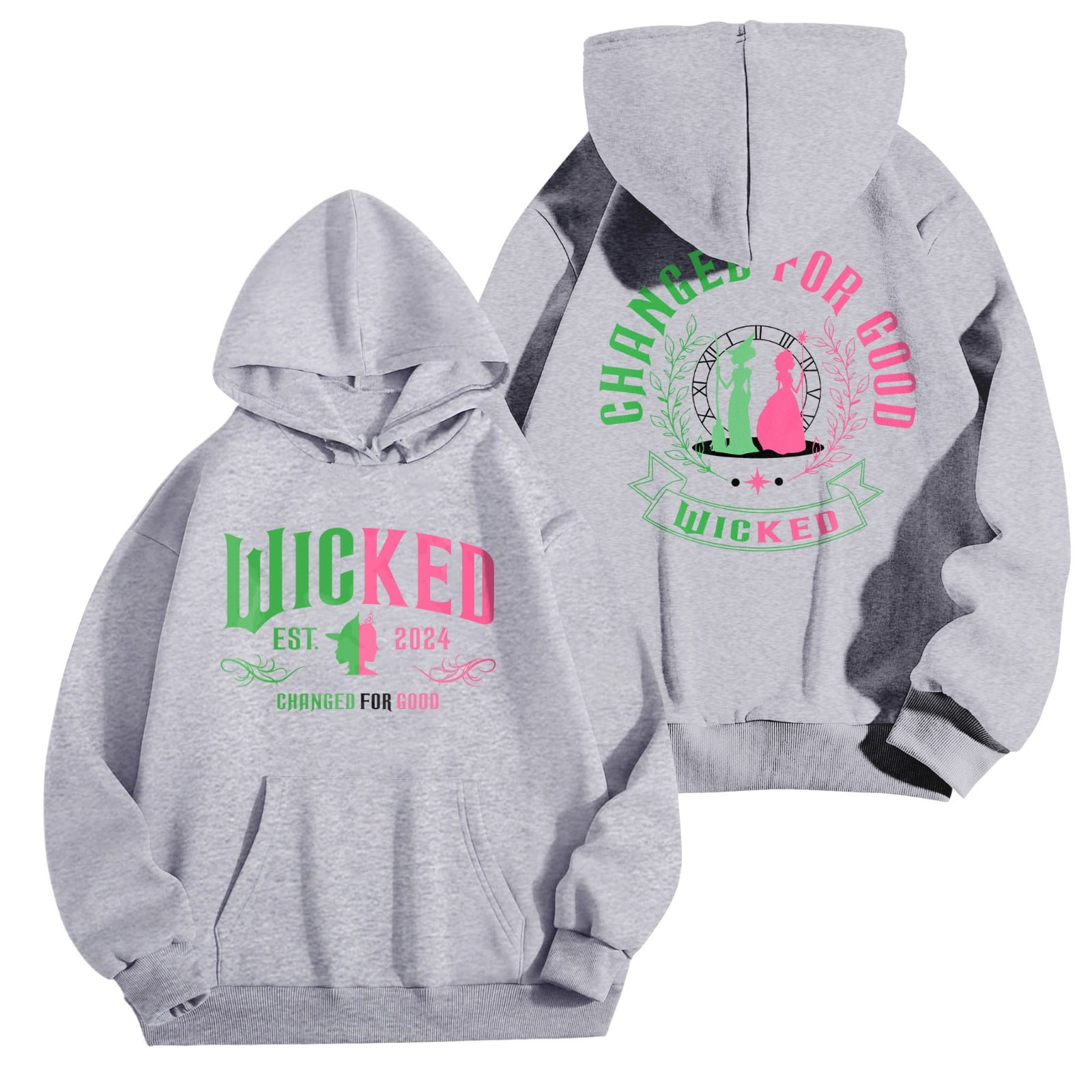 Wicked Pringt Stylish Pink Graphic Hoodie for Women and Men Comfortable ...