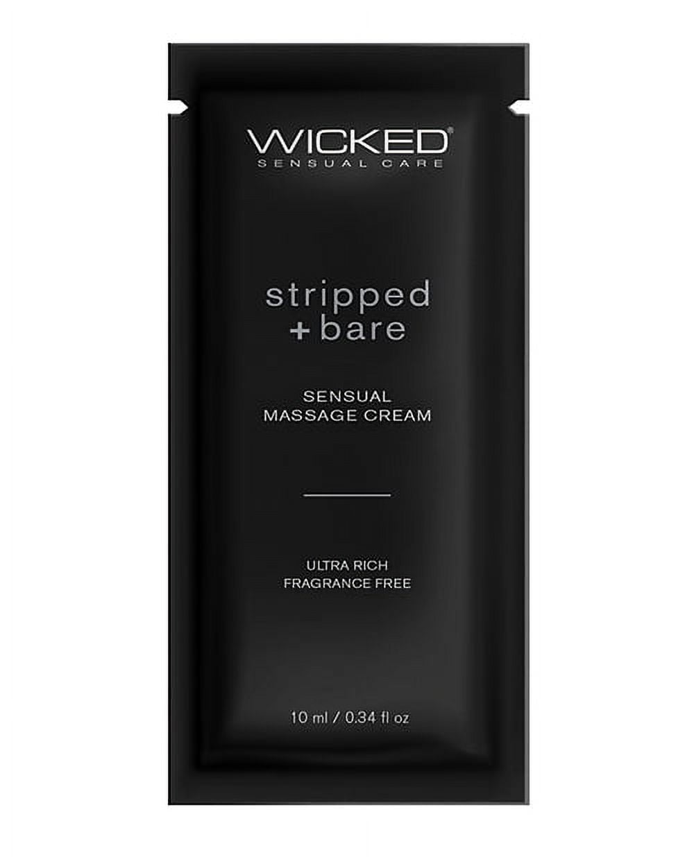 Wicked Sensual Care Stripped & Bare Unscented Massage Cream - .34 oz ...