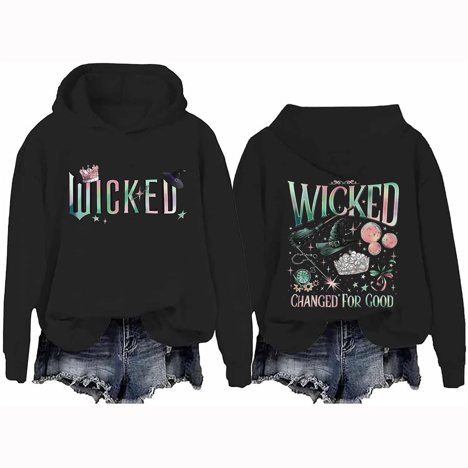 Wicked Shirt Wicked Hoodie Unisex Women's Casual Long Sleeve Pullover ...