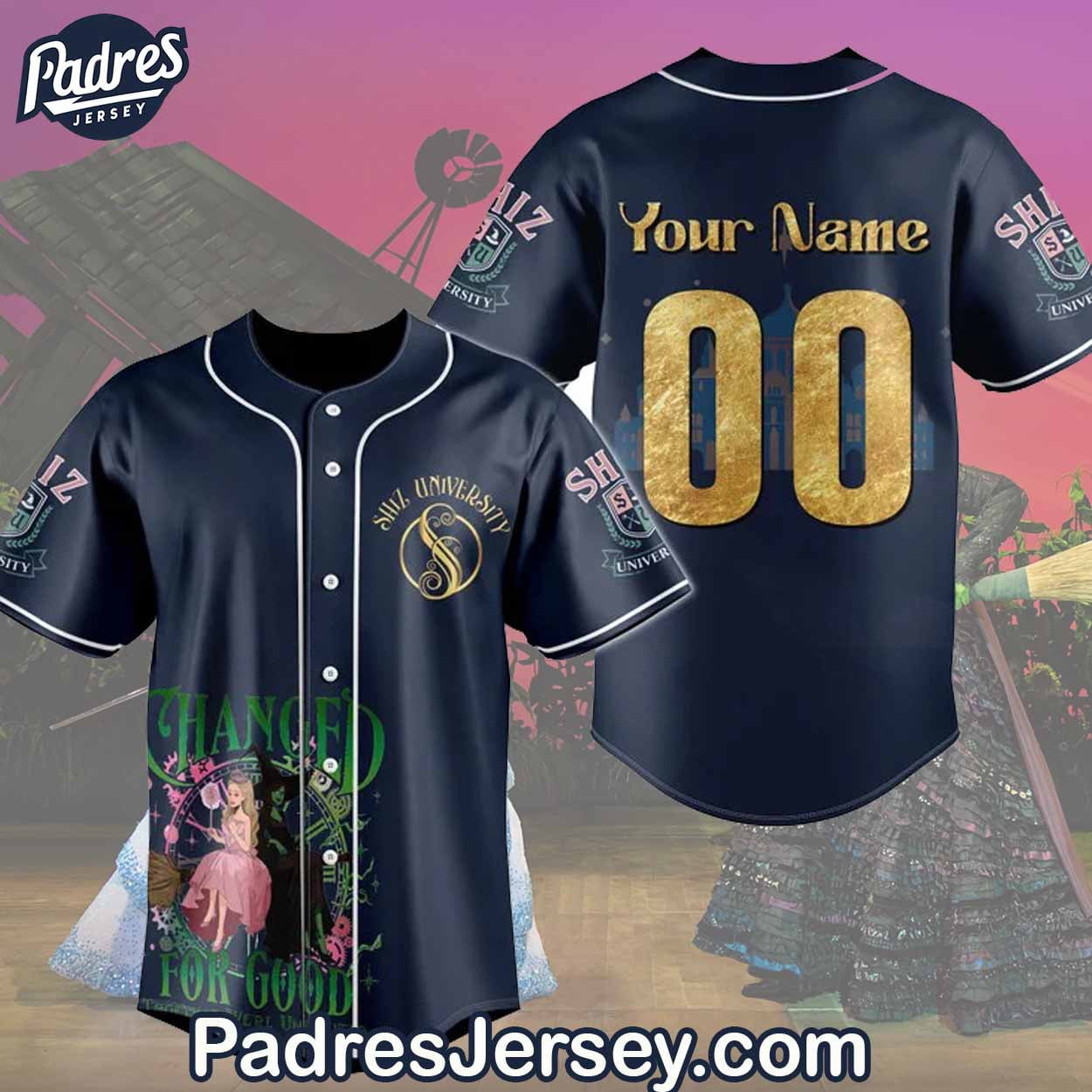 Wicked Shiz University Baseball Jersey Outfit - Custom Name - Walmart.com