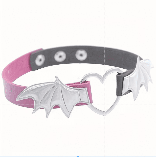 Wicked Silk Emo, Punk, Cute Anime Cosplay Heart Devil Wings Choker ...