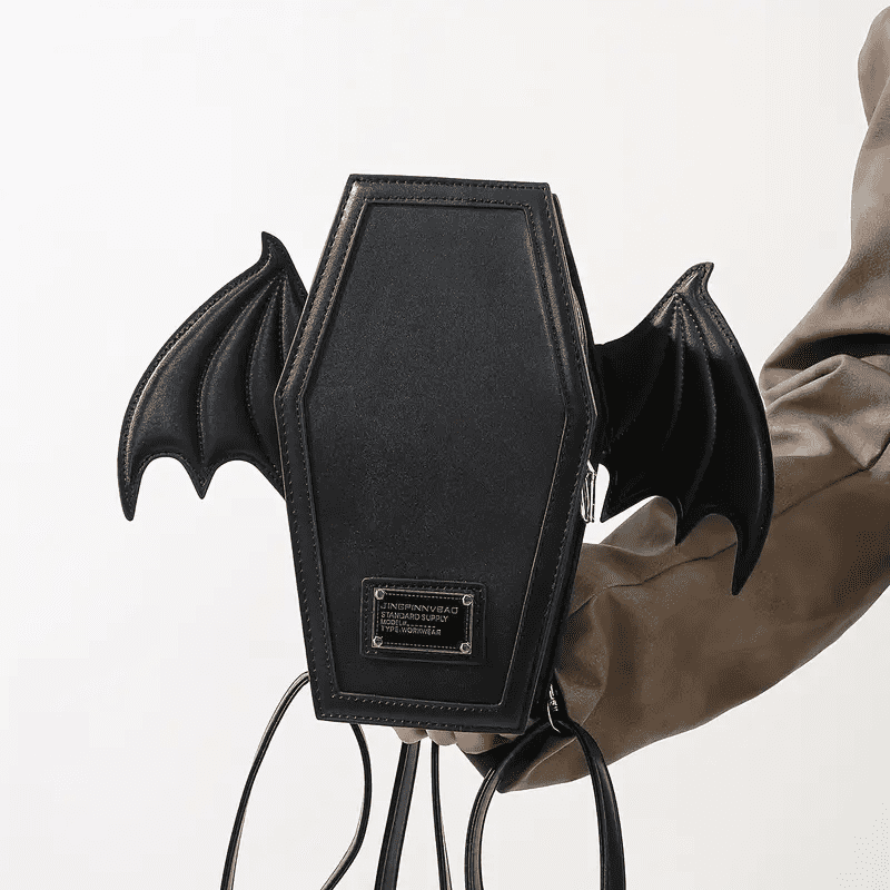 Wicked Silk Gothic Emo Coffin Bat Wings Backpack, Convertible to ...