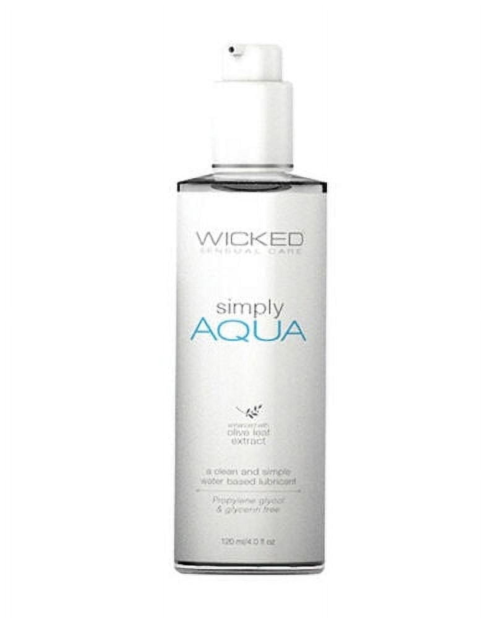 Wicked Simply Aqua Lubricant, Water and Aloe Based Lube Enhanced with ...