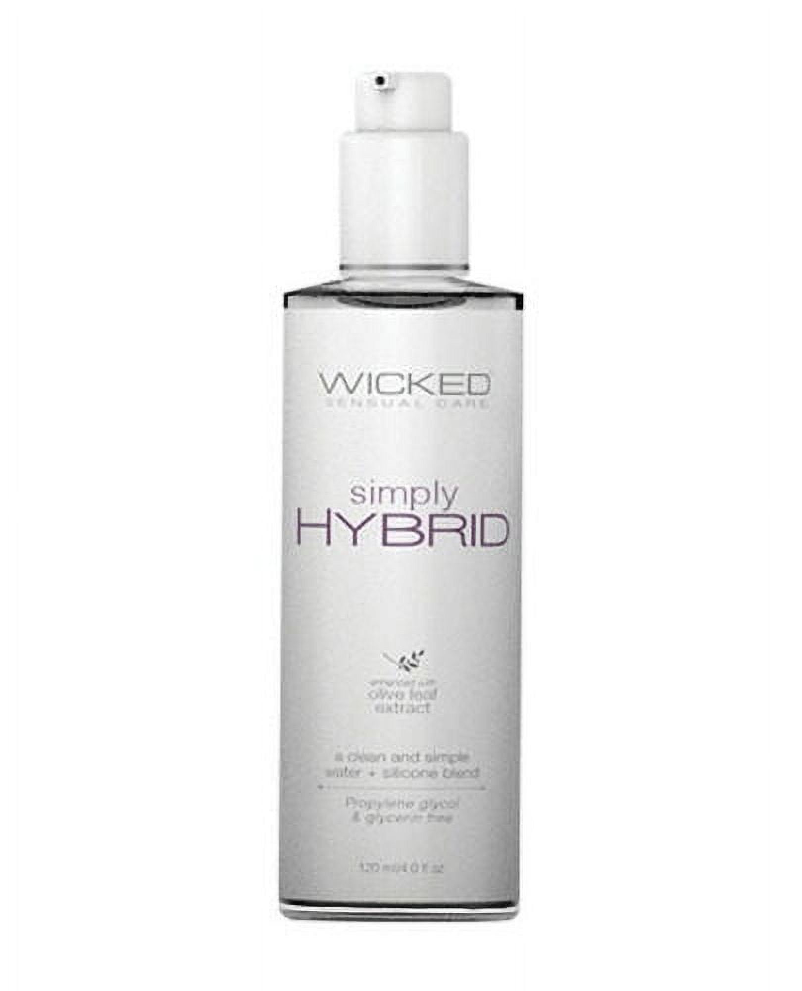 Wicked Simply 4 Oz Hybrid Lube, Water/Silicone Based, Enhanced with ...