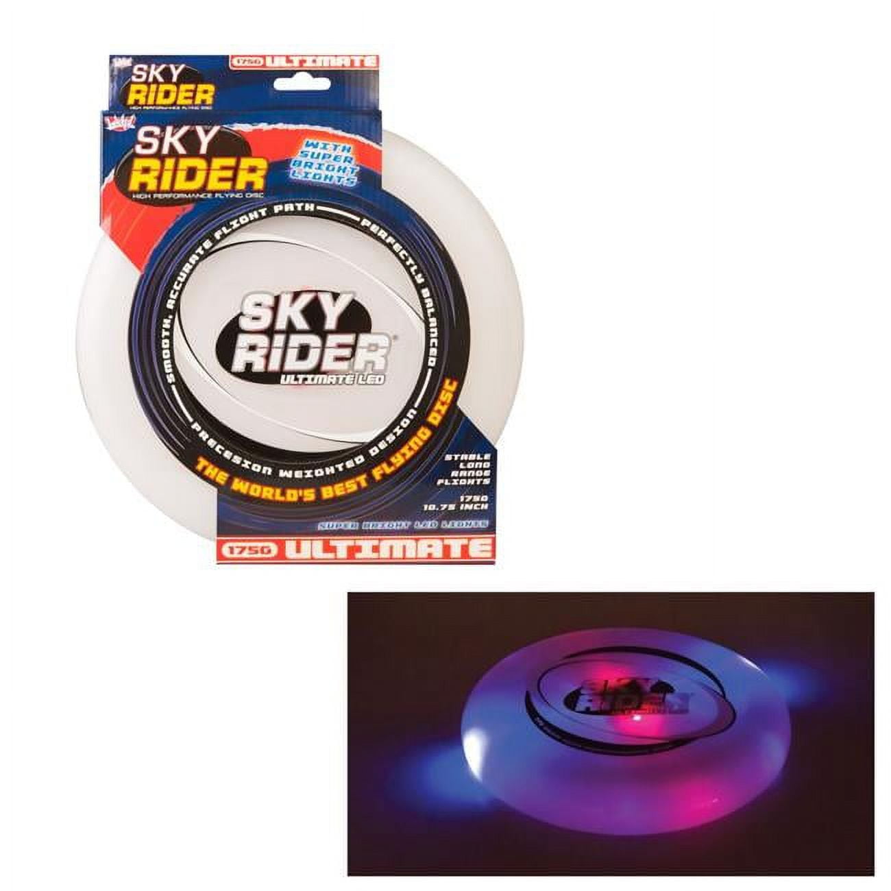 Wicked Sky Rider Ultimate LED - High Performance Flying Disc With Super Bright Lights! Stable ...
