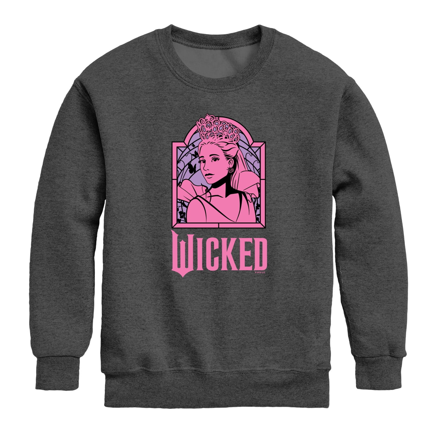 Wicked - Stained Glass Glinda - Youth Crew Fleece Sweatshirt - Walmart.com