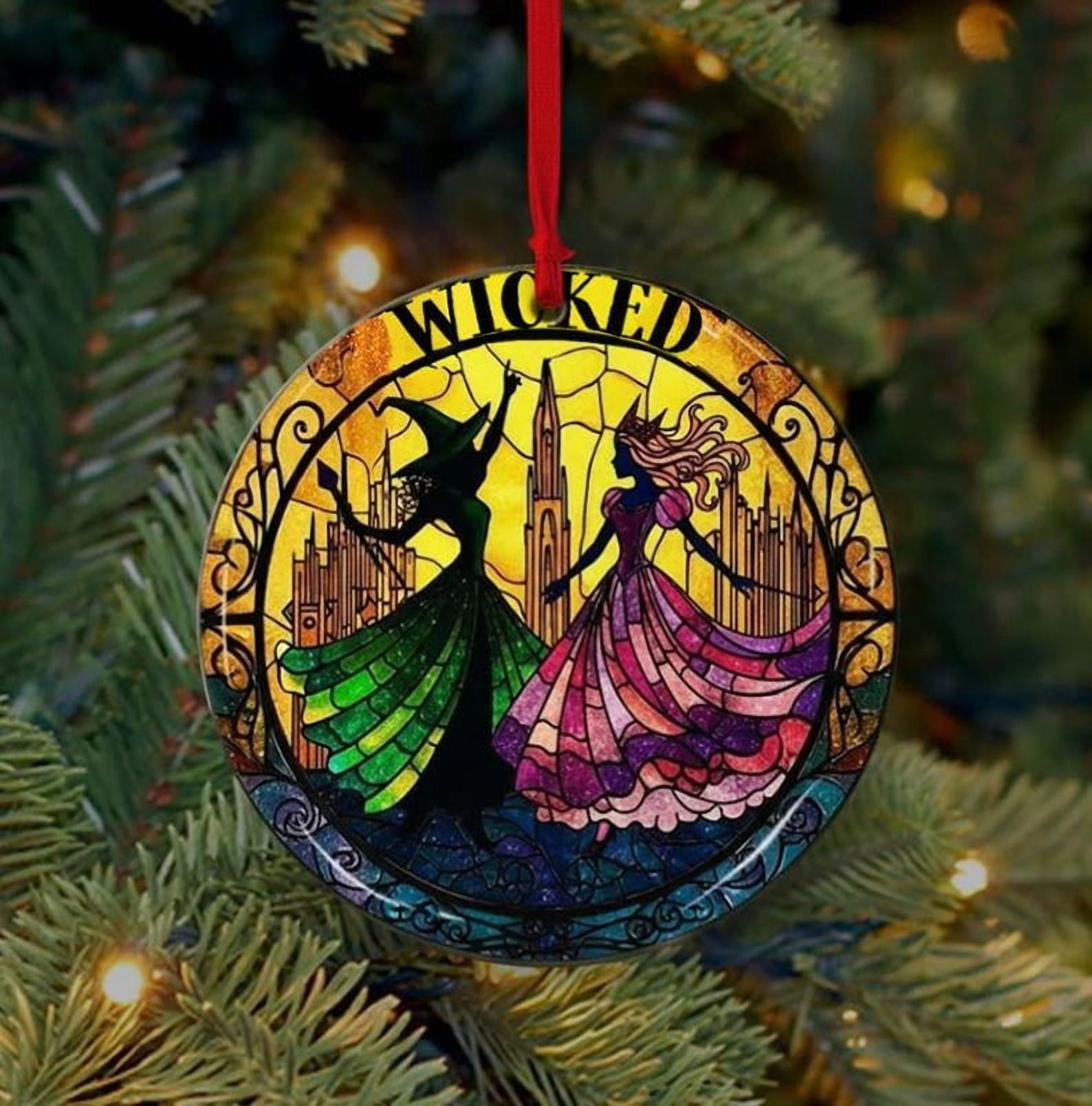 Wicked Stained Glass Ornament – Pink Green “Changed For Good” Decor ...