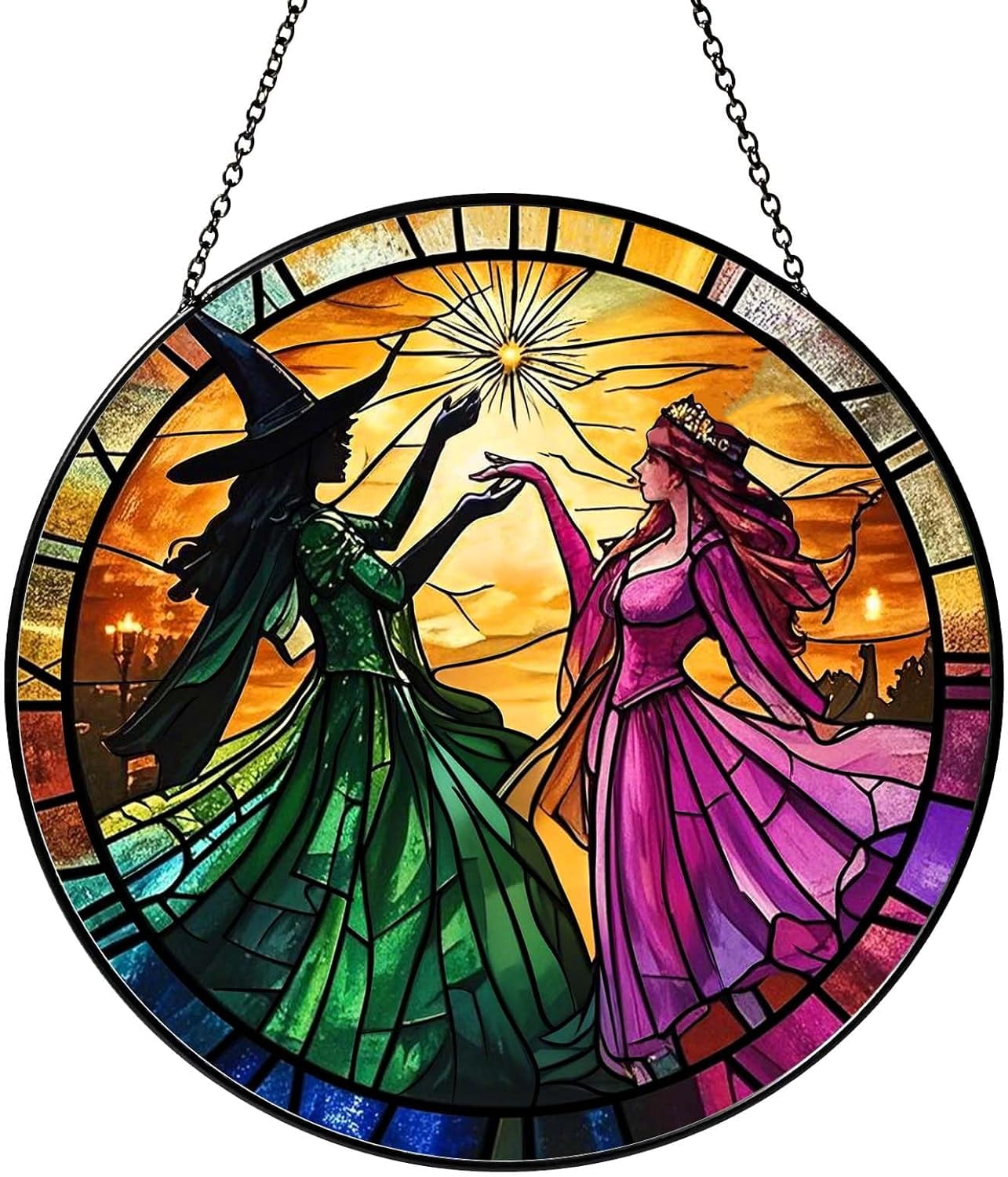 Wicked Sun Catcher Stained Glass Window Hanging Musical Movie Fan Gifts ...