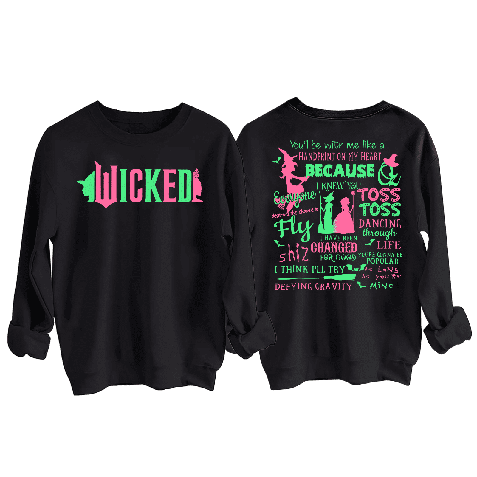 Customer reviews for Wicked Sweatshirt Wicked Change For Good Glitter ...