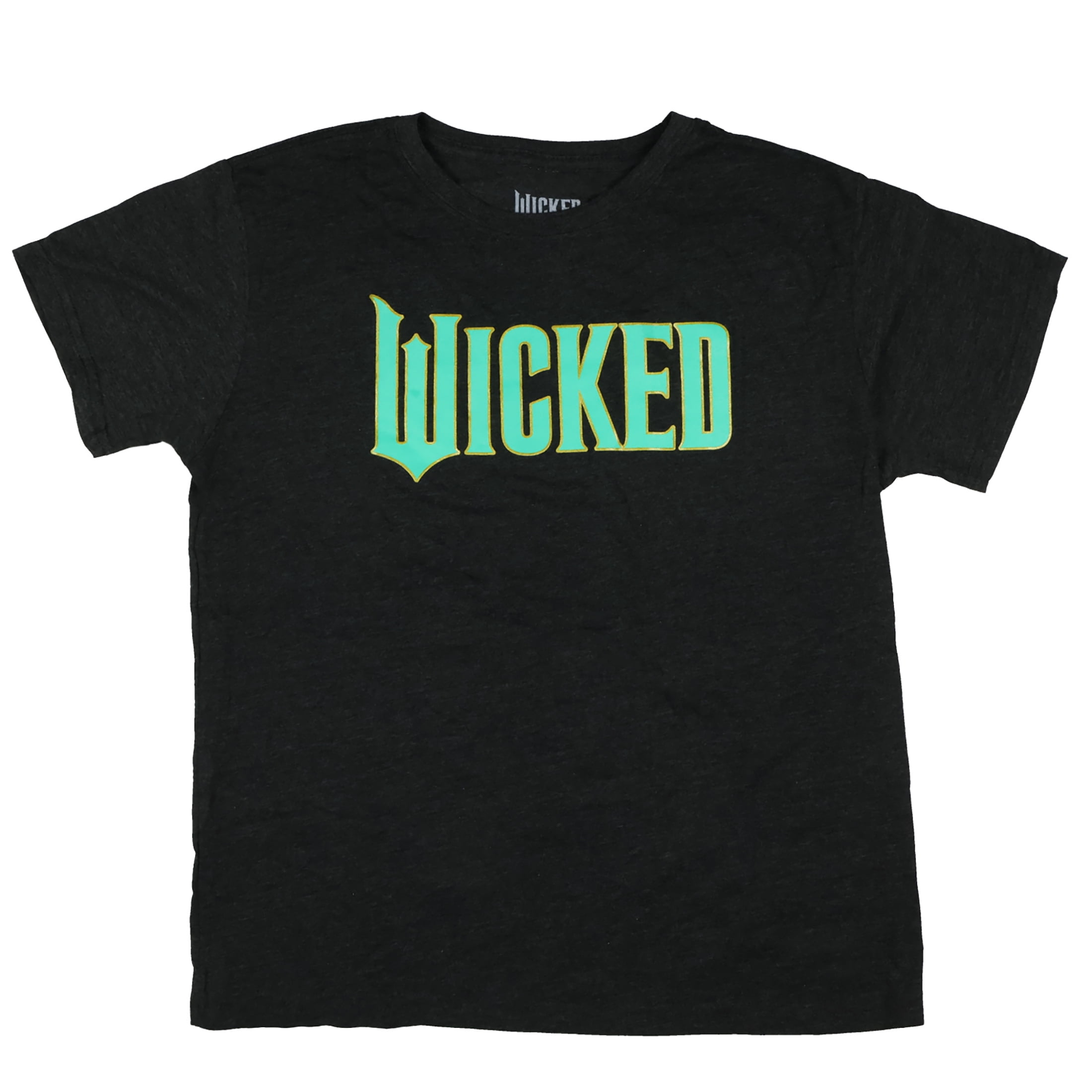 Wicked T-Shirt Women's Gold Outlined Logo Designed Adult Short Sleeve ...